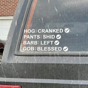 HOSS Decals: Funny Car Window Decal - Made in Canada - Etsy