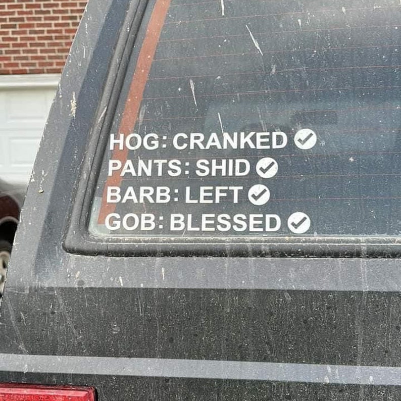 HOSS Decals: Funny Car Window Decal - Made in Canada - Etsy