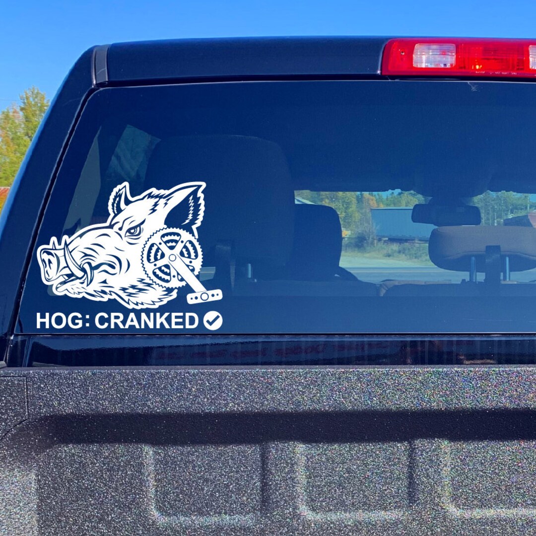 HOG CRANKED DECALS / Hoss Decals / Hog Crankers Against Grass Clibbins ...