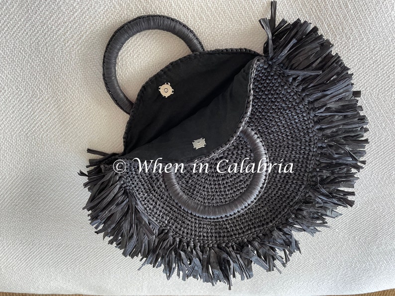 CROCHET PATTERN (PDF) Raffia Bag Pattern 'whiskers New Moon' Summer Bag ...