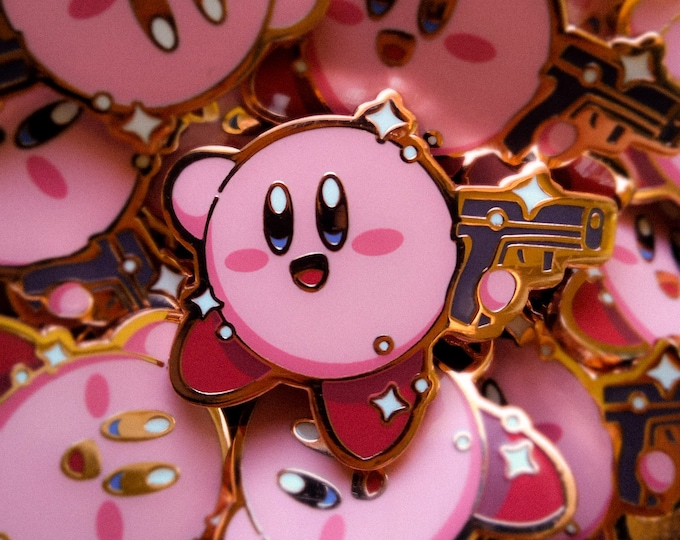 Kirby Gun Enamel Pin (PRE-ORDER) - Etsy