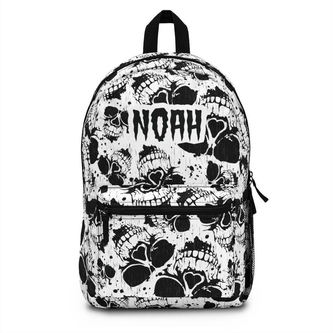 Personalized Skulls Backpack. Custom Bookbag for Kids & - Etsy