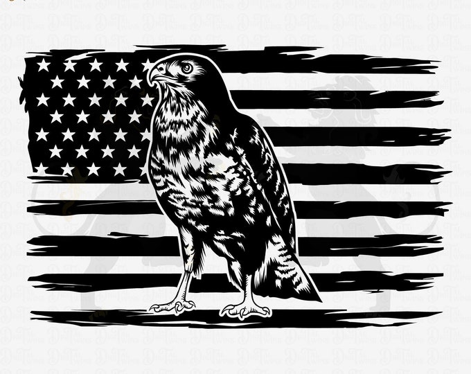 Falcon Clipart SVG Cut File Digital Download Hawk Bird of Prey ...