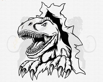 T-rex Svg, Roaring T-rex Vector, Dinosaur Svgtyrannosaurus Rex Svgt Rex ...