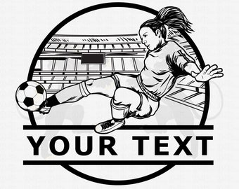 Soccer Player Svg, Soccer Monogram Svg, Soccer Clipart, Soccer Cricut ...