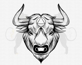Raging Bull Svg - Etsy
