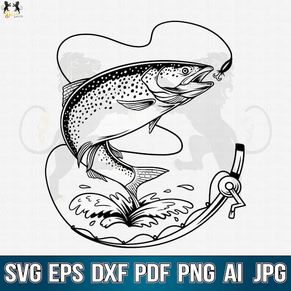 Trout Svg - Etsy