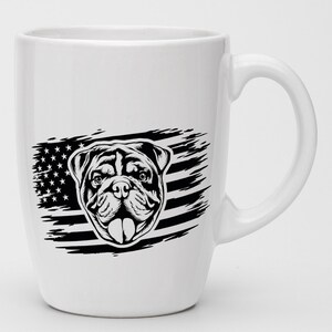 Bulldog With Flag Svg, American Bulldog Svg, Bulldog Clipart, Bulldog ...