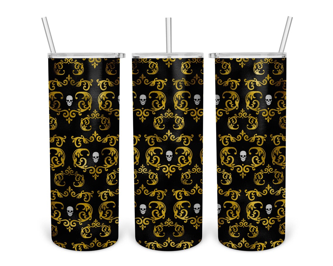 Gold Gothic Digital Paper, Gothic Scrapbook, Gothic Clipart, Halloween ...