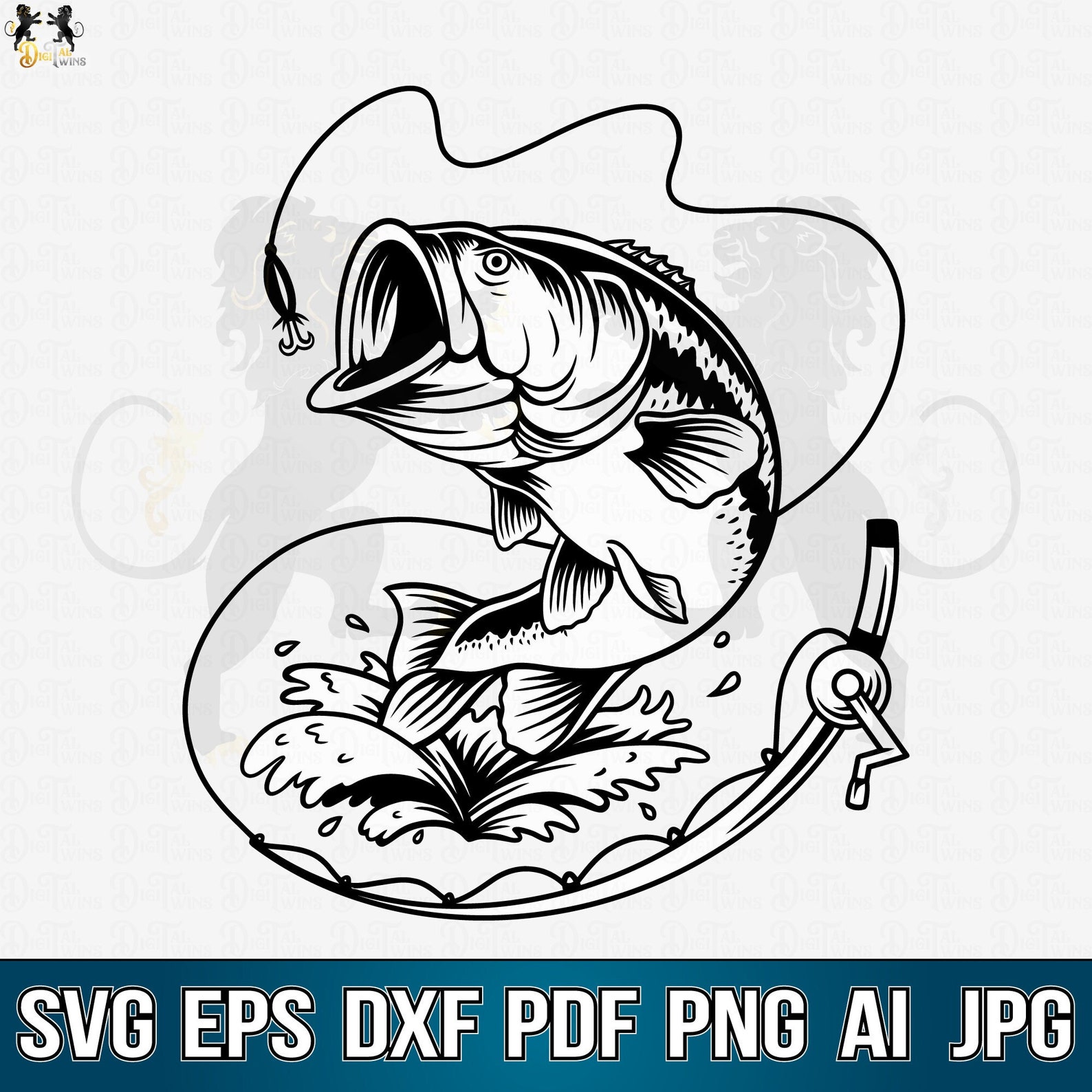 Bass Fishing Svg Fishing Svg Bass Fish Svg Bass Clipart - Etsy