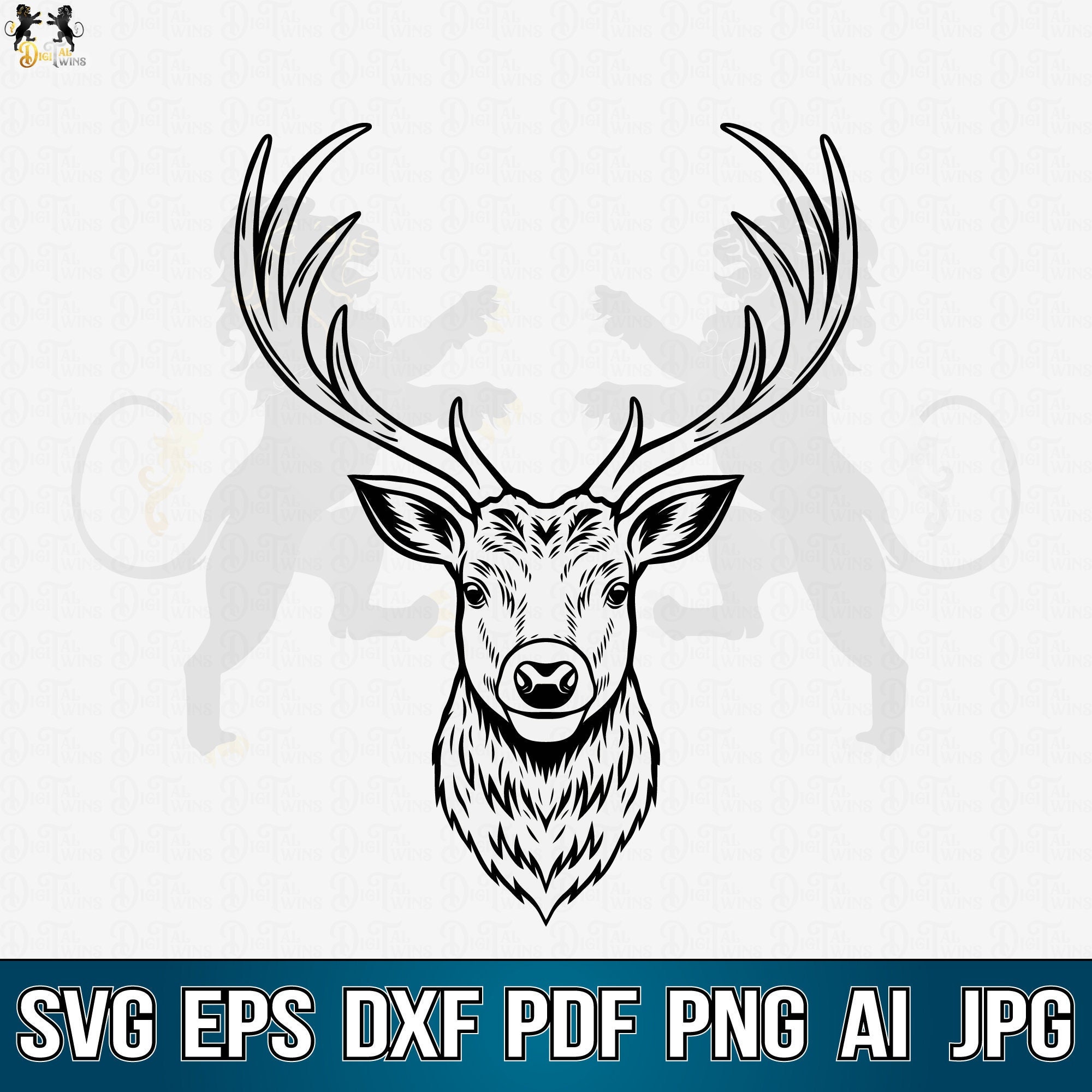 Deer Svg Deer Head Svg Deer Face Svg Deer Flower Svg Deer - Etsy