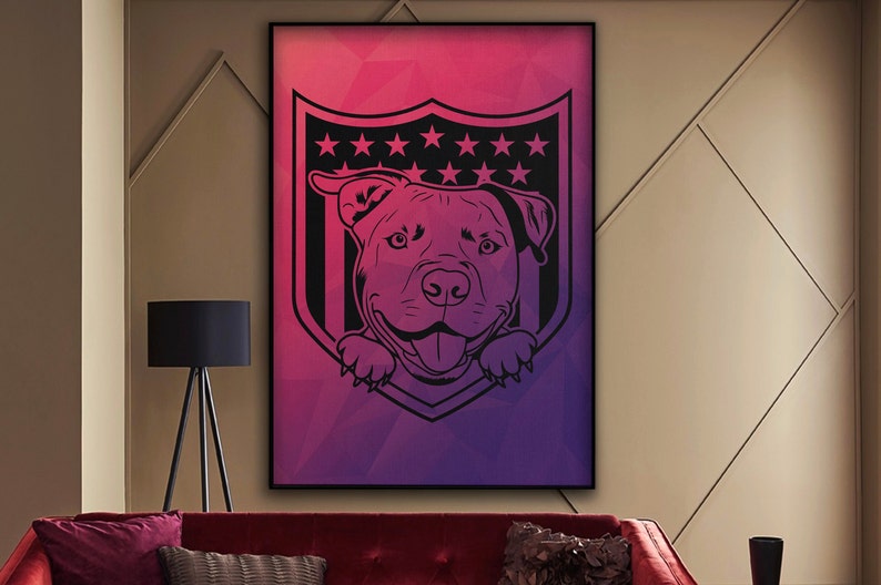 Pitbull With Flag Svg American Pit Bull Svg Pitbull Clipart - Etsy