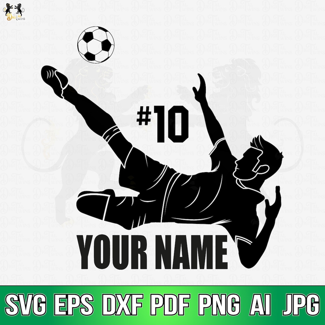 Soccer Svg, Soccer Player Svg, Soccer Monogram Svg, Soccer Clipart ...