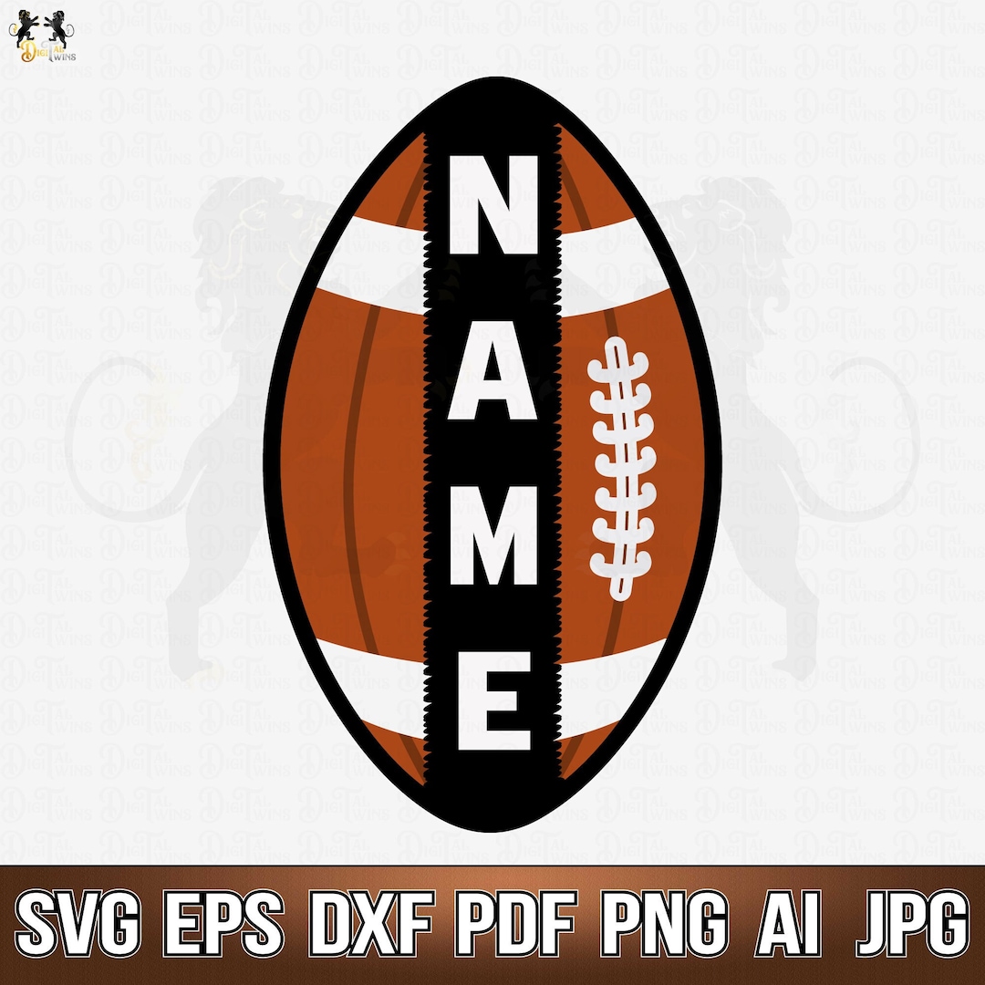Football Svg, Football Name Frame Svg, Football Svg, Football Clipart ...