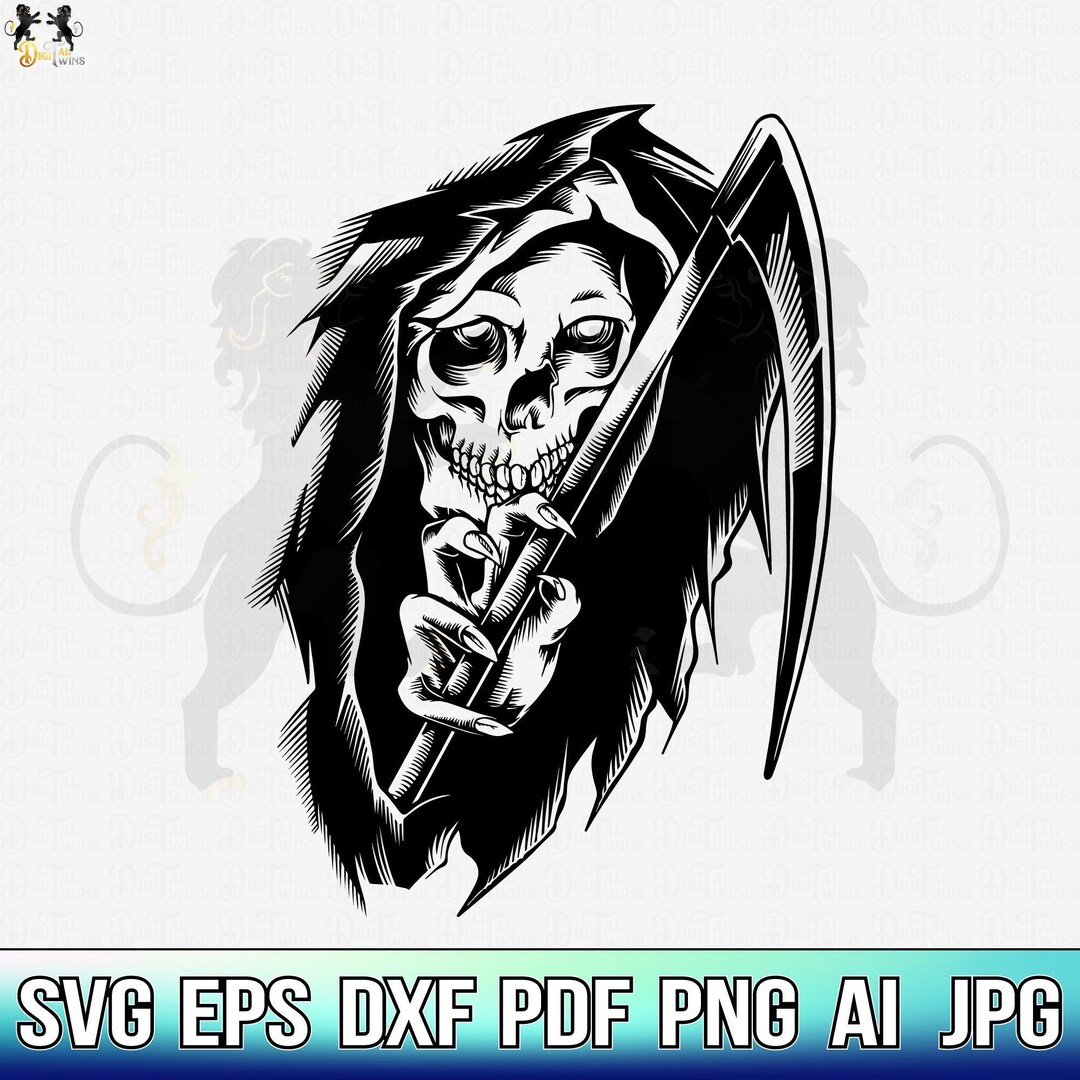 Reaper in the Wall SVG, Skull Ripper SVG, Skull SVG, Skull Clipart ...