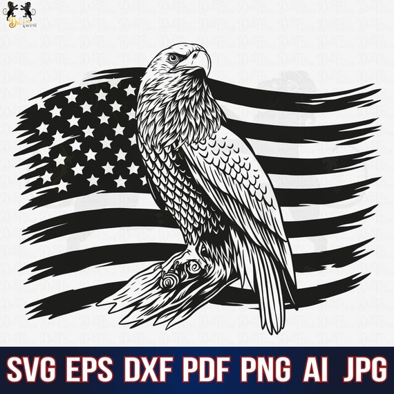 Eagle Through Flag Svg Eagle With Flag Svg Eagle USA Svg - Etsy