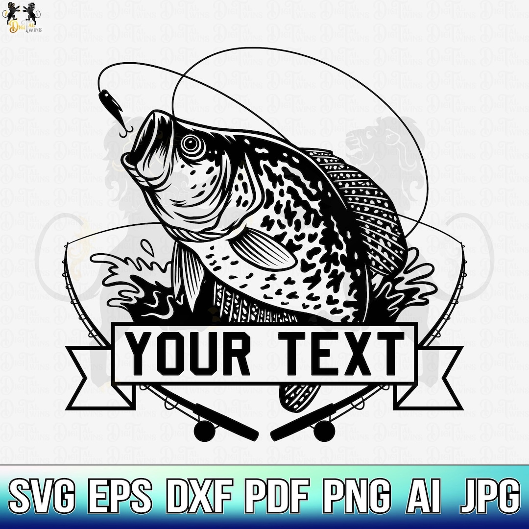 Crappie Fishing Svg, Fishing Svg, Crappie Fish Svg, Crappie Clipart ...