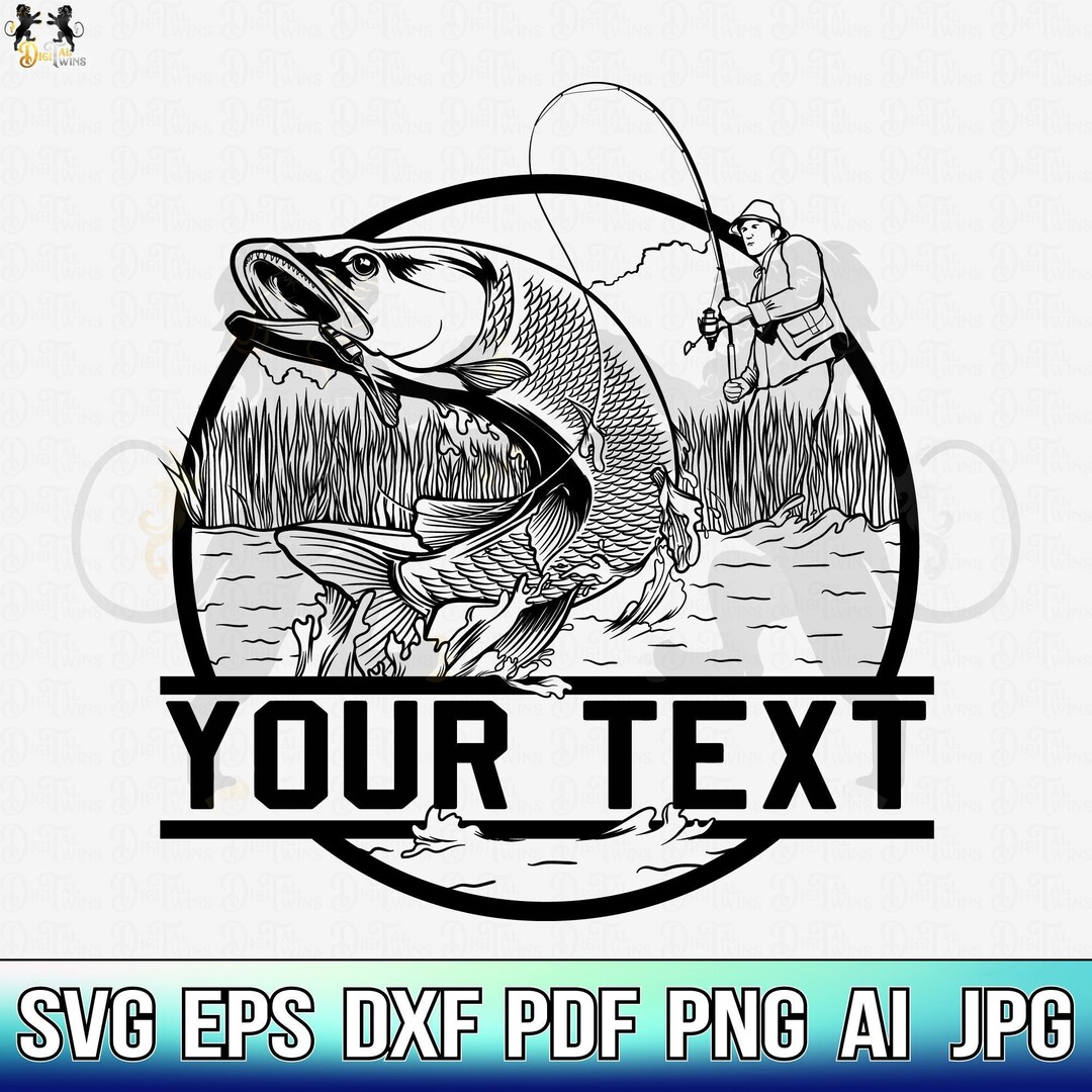 Pike Fishing Svg, Fishing Name Svg, Bass Fishing Svg, Fishing Clipart ...