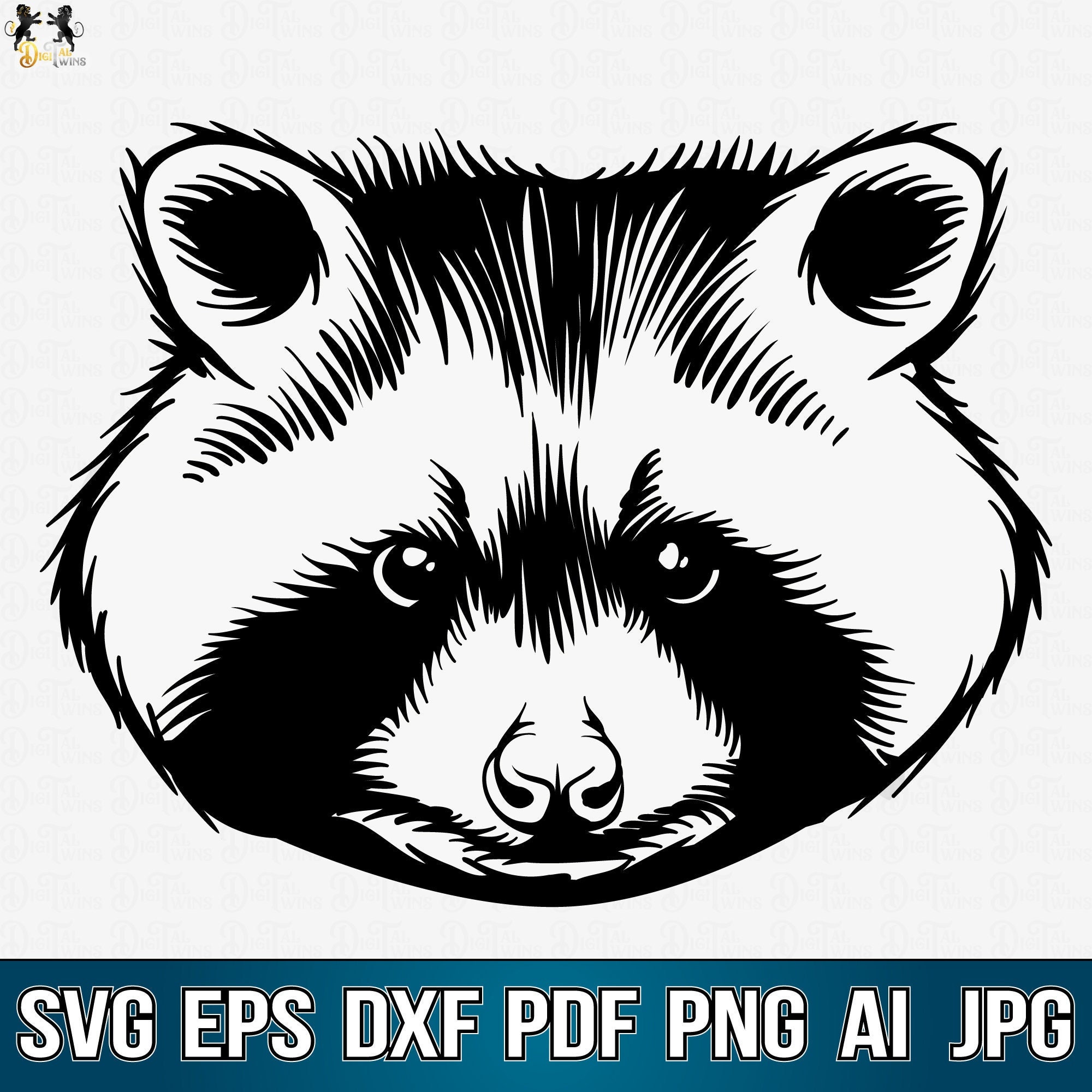 Raccoon Svg, Raccoon Face Svg, Raccoon Clipart, Raccoon Cutfile ...