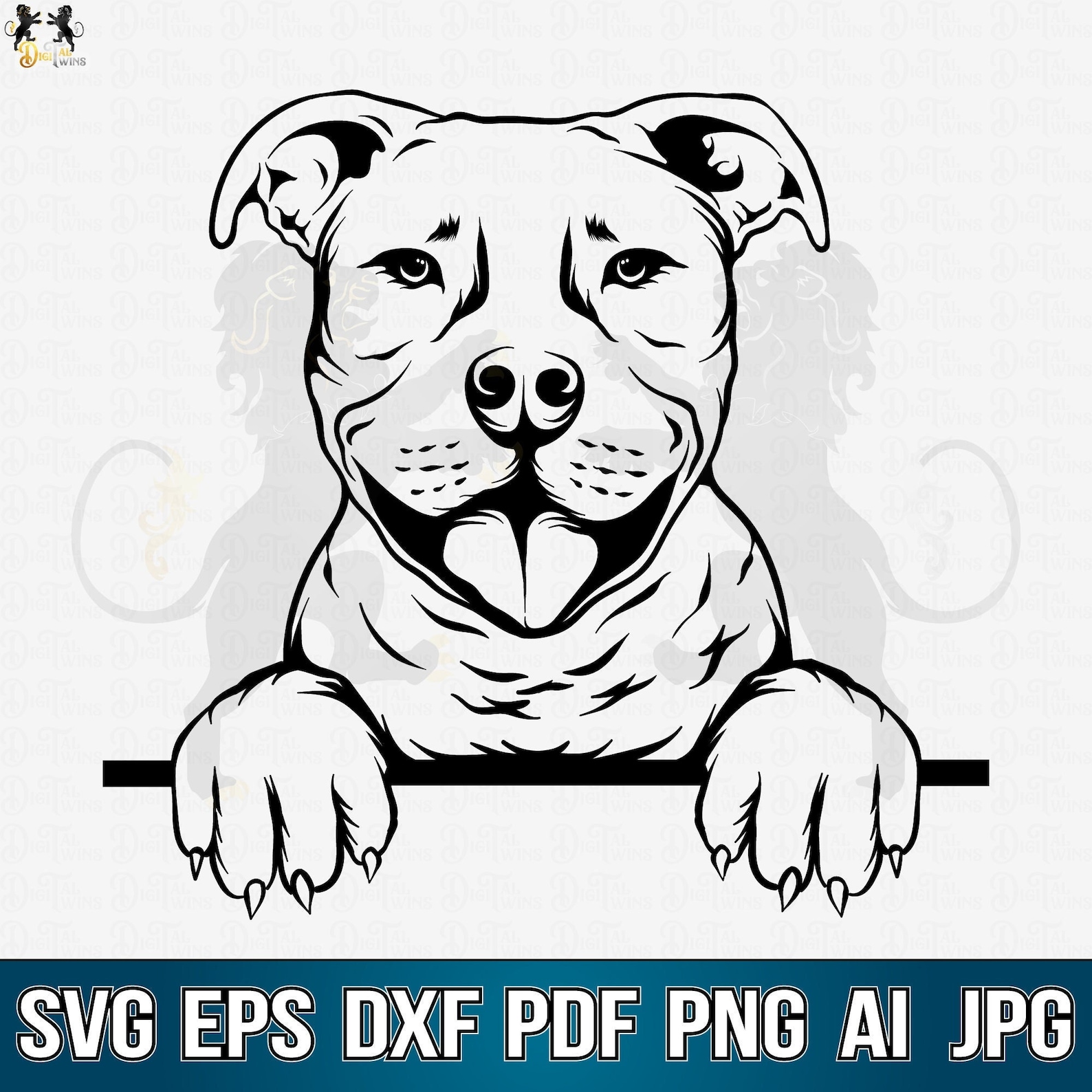 Pitbull Svg American Pit Bull Svg Pitbull Clipart Pitbull - Etsy