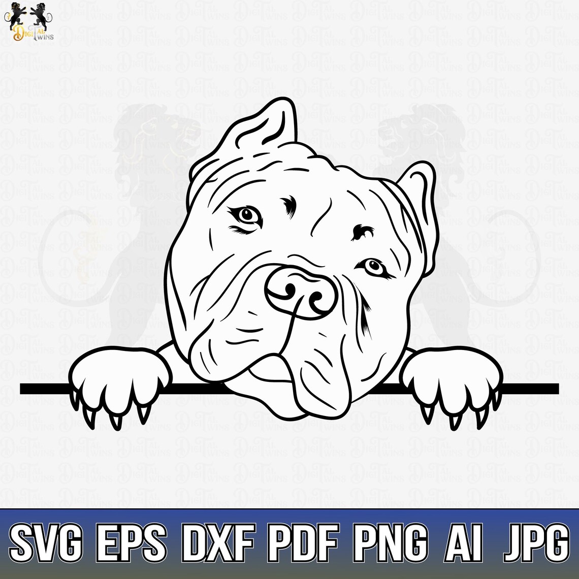 Pitbull Svg American Pit Bull Svg Pitbull Clipart Pitbull | Etsy