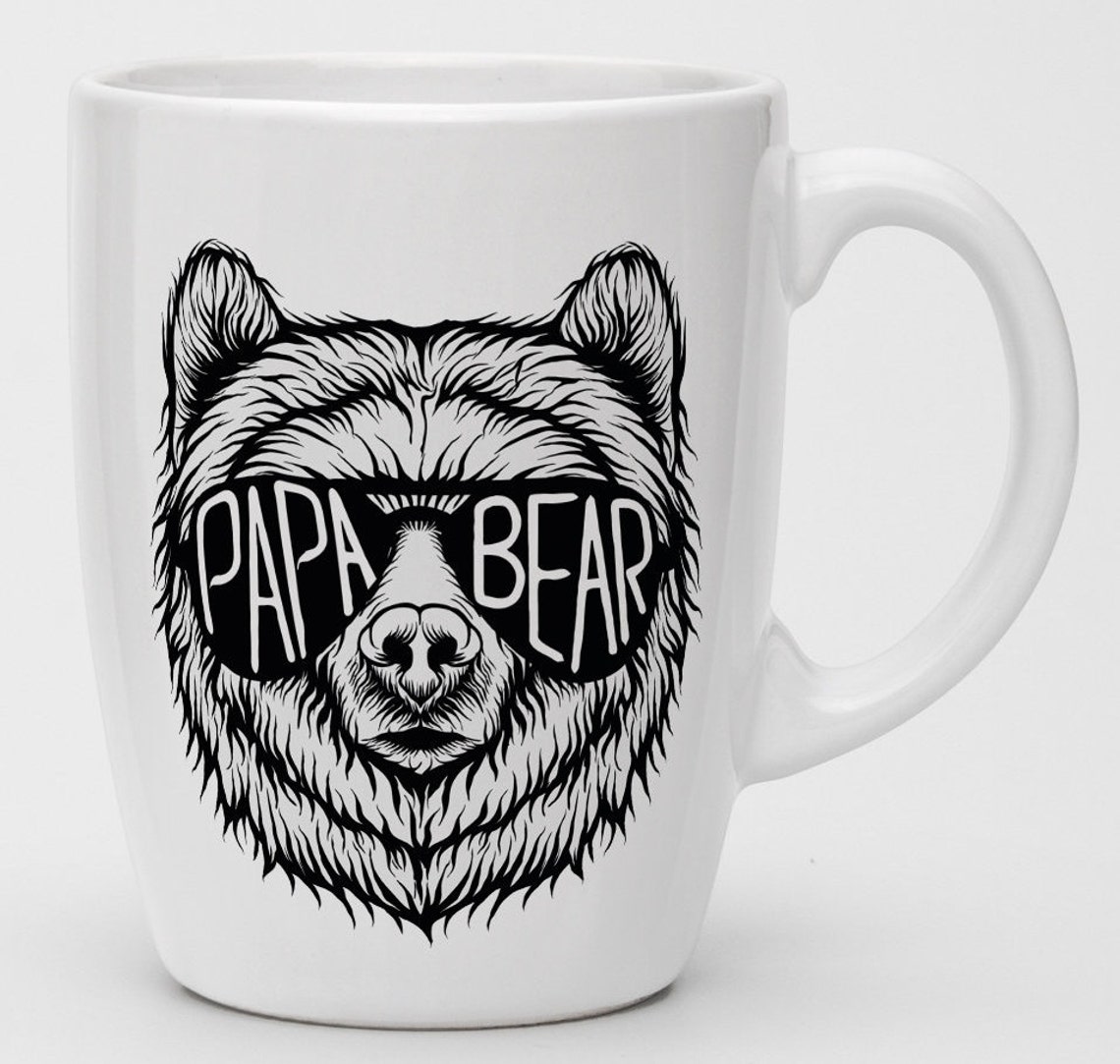 Papa Bear Svg Papa Bear Face Svg Bear With Glasses Svg Papa - Etsy