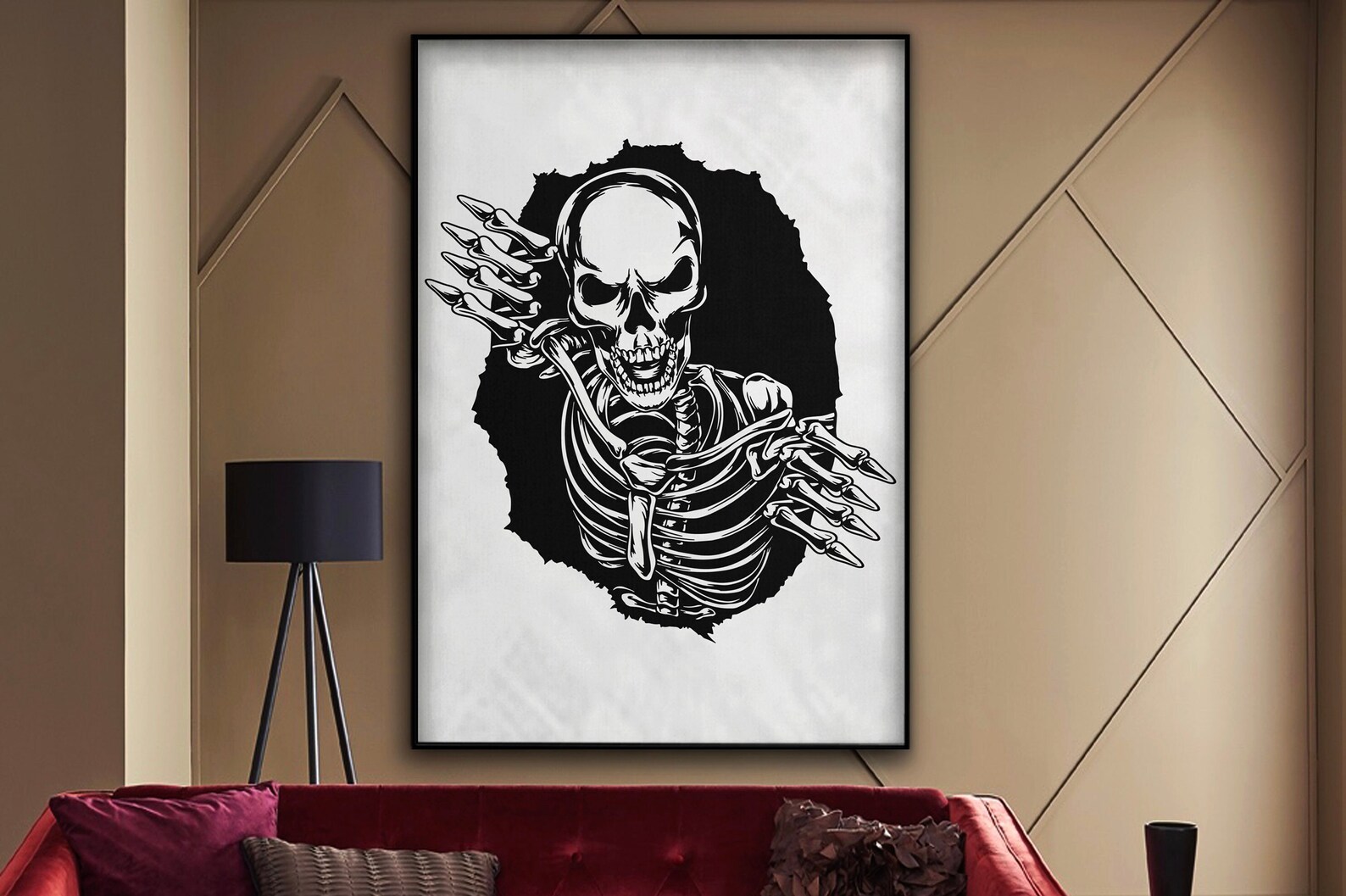 Skull in the Wall SVG Skull Ripper SVG Skull SVG Skull - Etsy