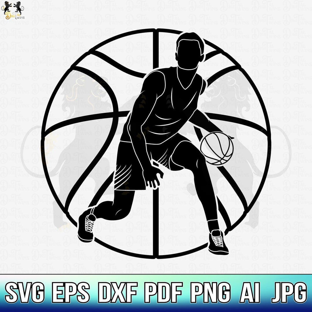 Jugador de baloncesto svg, baloncesto svg, silueta de baloncesto svg ...