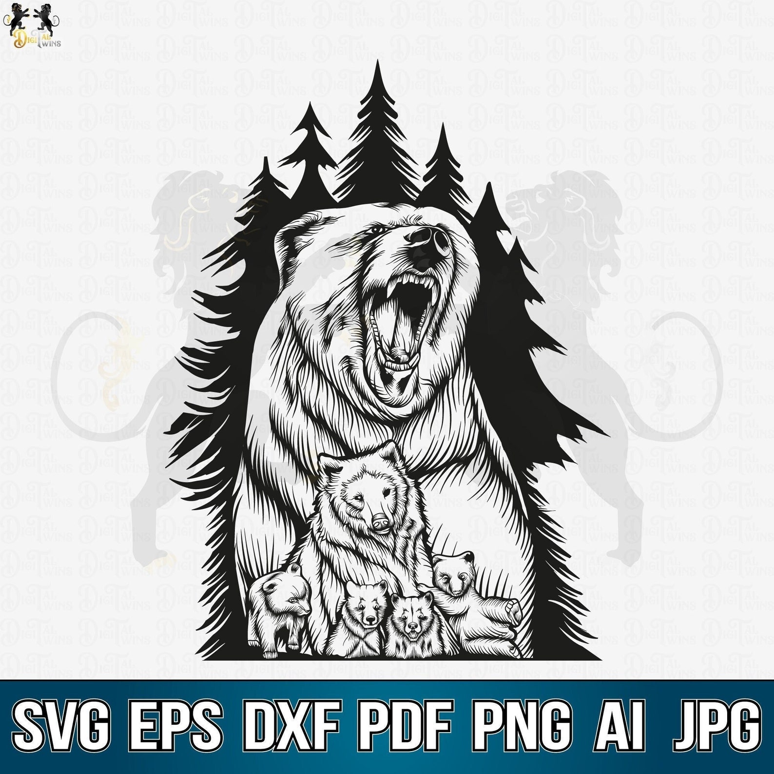 Bear Family Svg Bear Svg Bear Clipart Bear Vector Bear - Etsy