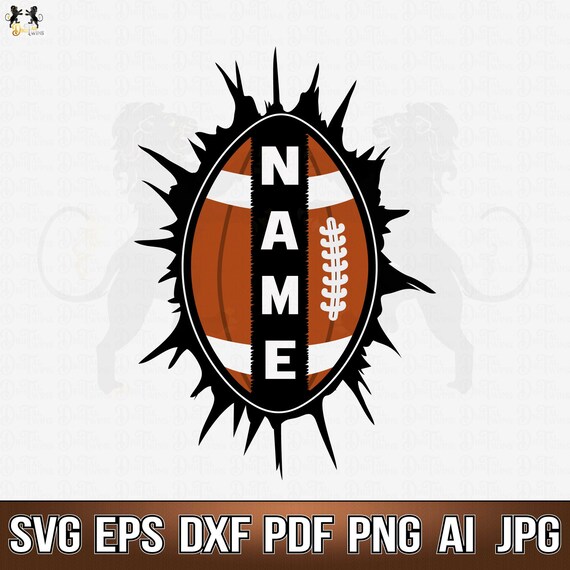 Football Svg Football Name Frame Svg Football Svg Football - Etsy