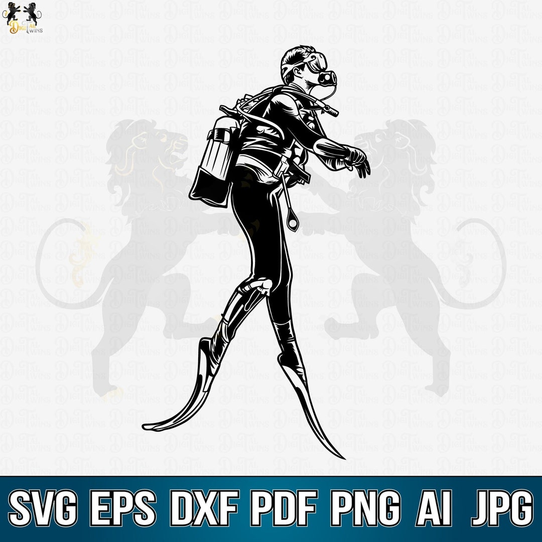Scuba Diving Svg, Scuba Diver Svg, Scuba Diver Clipart, Scuba Diver ...