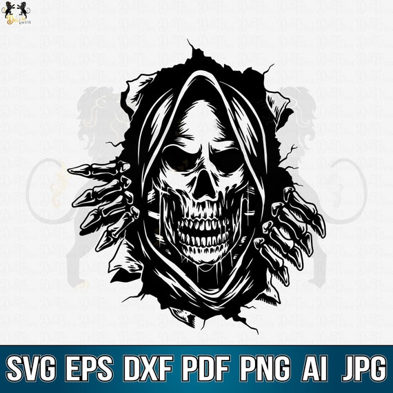 Skull in the Wall SVG Skull Ripper SVG Skull SVG Skull - Etsy Canada