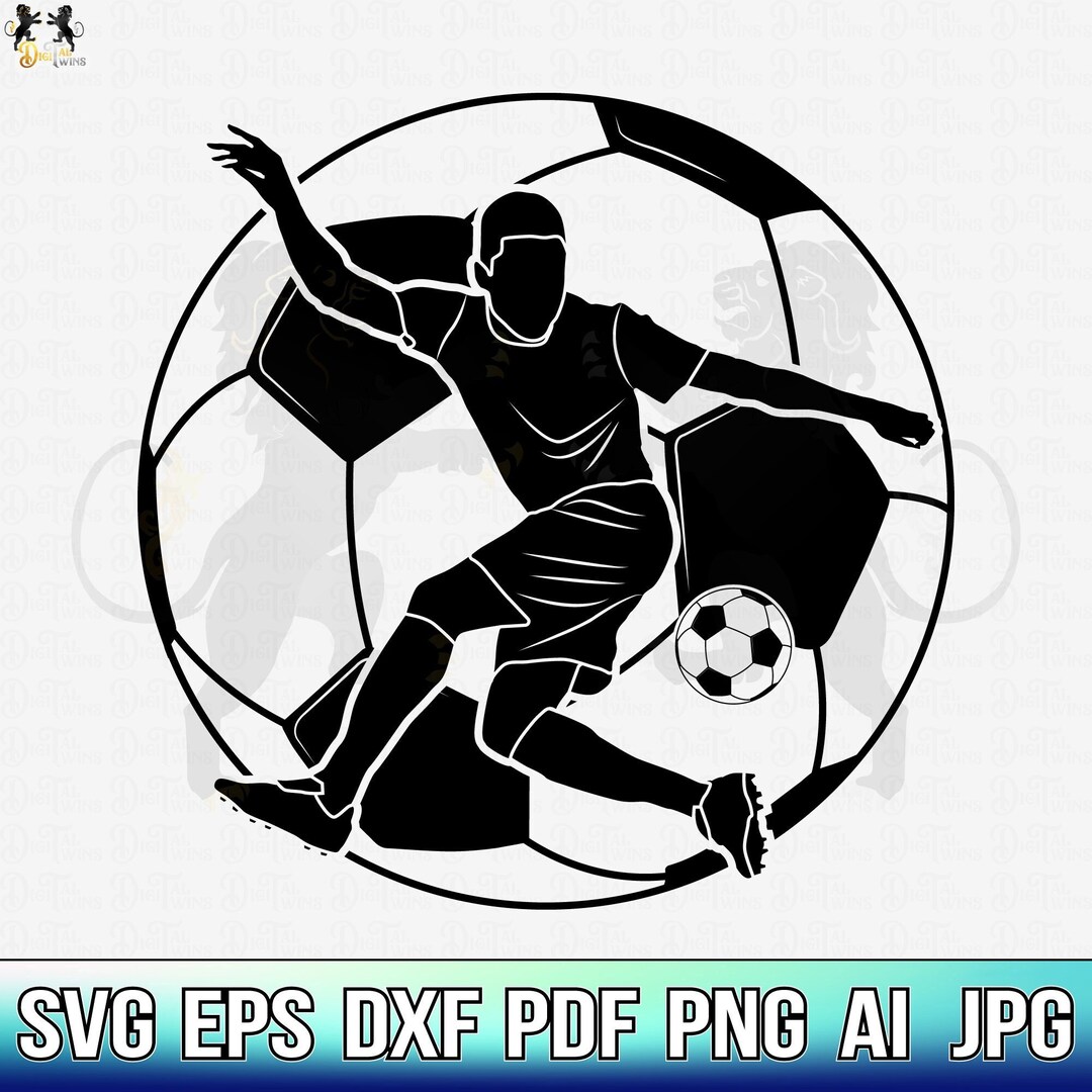 Soccer Svg, Soccer Player Svg, Soccer Monogram Svg, Soccer Clipart ...