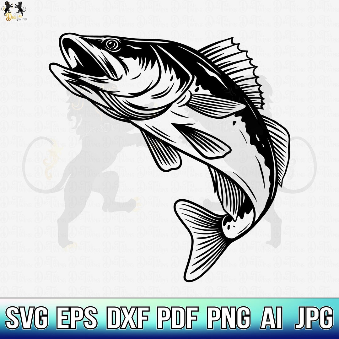 Walleye Fishing Svg, Fishing Svg, Walleye Fish Svg, Walleye Clipart ...