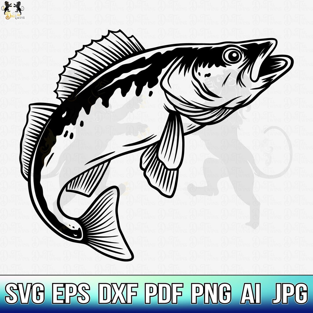 Walleye Fishing Svg, Fishing Svg, Walleye Fish Svg, Walleye Clipart ...