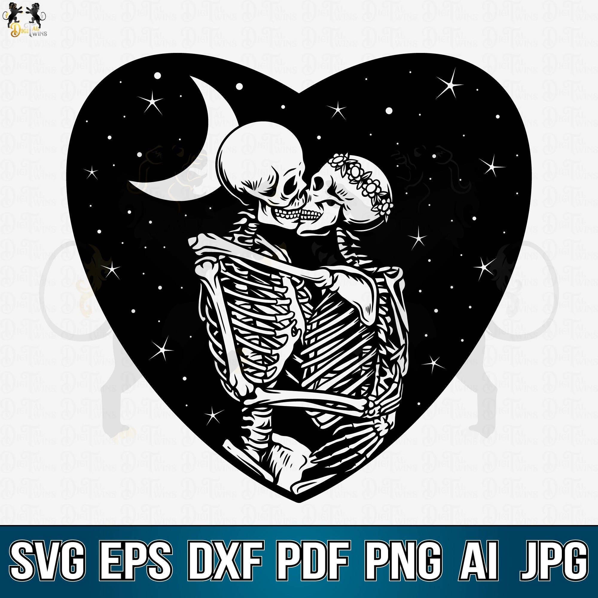 Skull Lovers Svg Skull Svg Dead Skeleton Love Svg Gothic - Etsy Australia