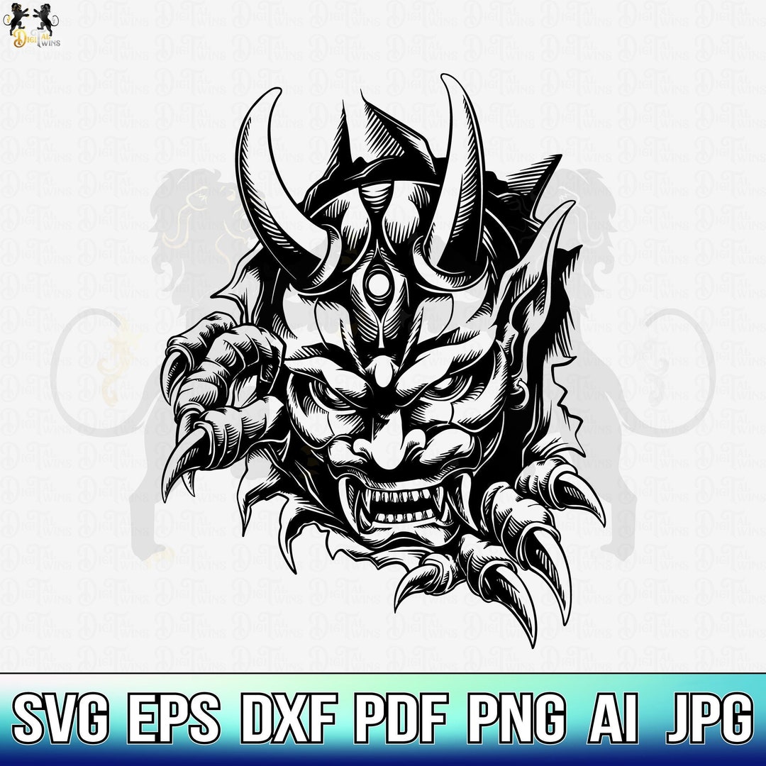 Demon in the Wall SVG, Scary Demon SVG, Demon SVG, Demon Clipart, Demon ...