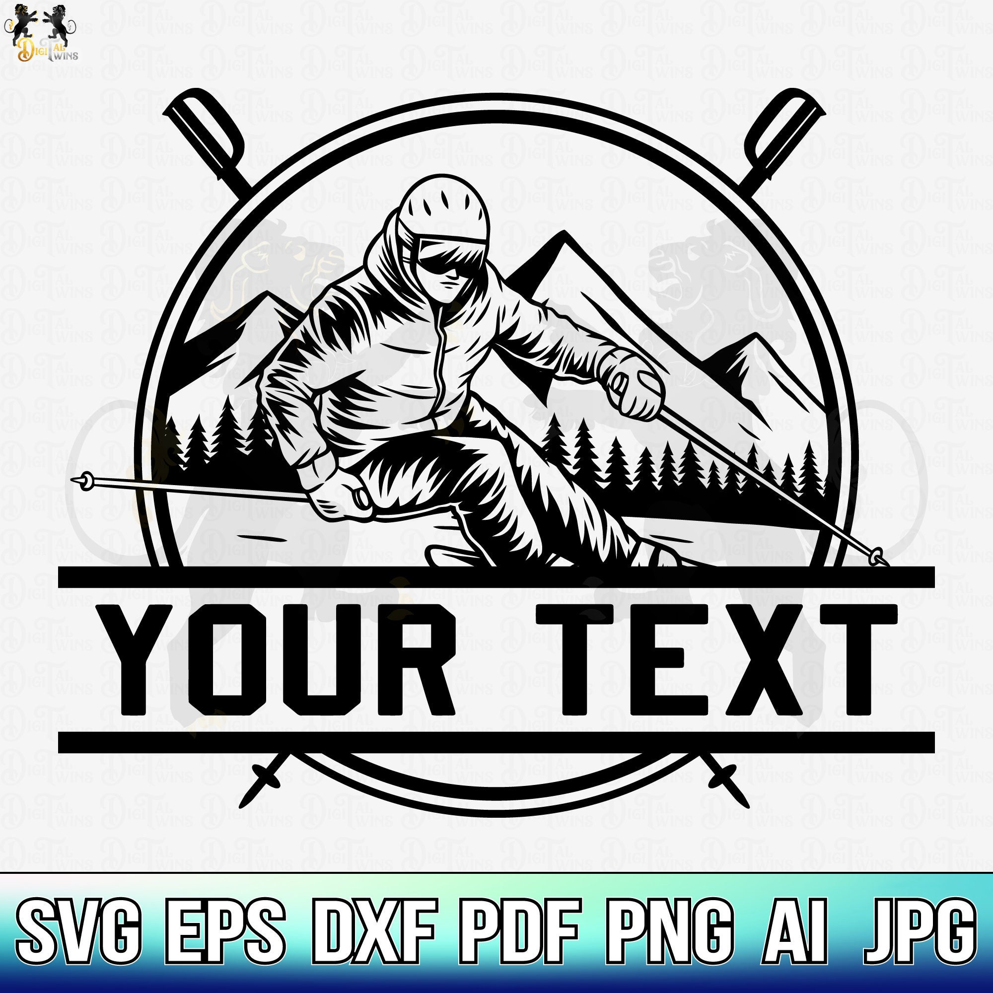 Skiing Svg, Skiing Name Frame Svg, Ski Svg, Ski Name Frame Svg, Ski ...
