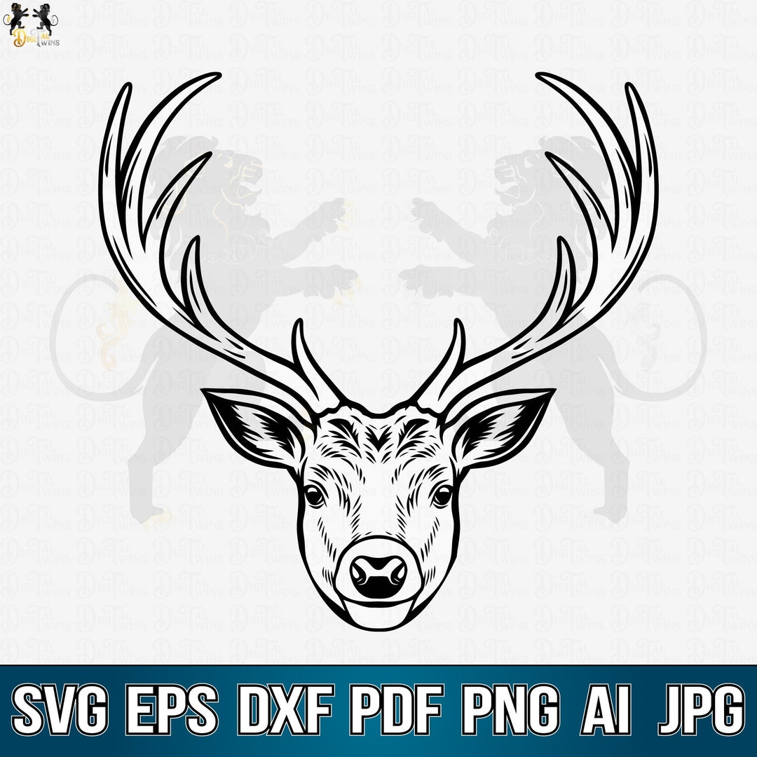 Deer Svg, Deer Head Svg, Deer Face Svg, Deer Flower Svg, Deer Clipart ...