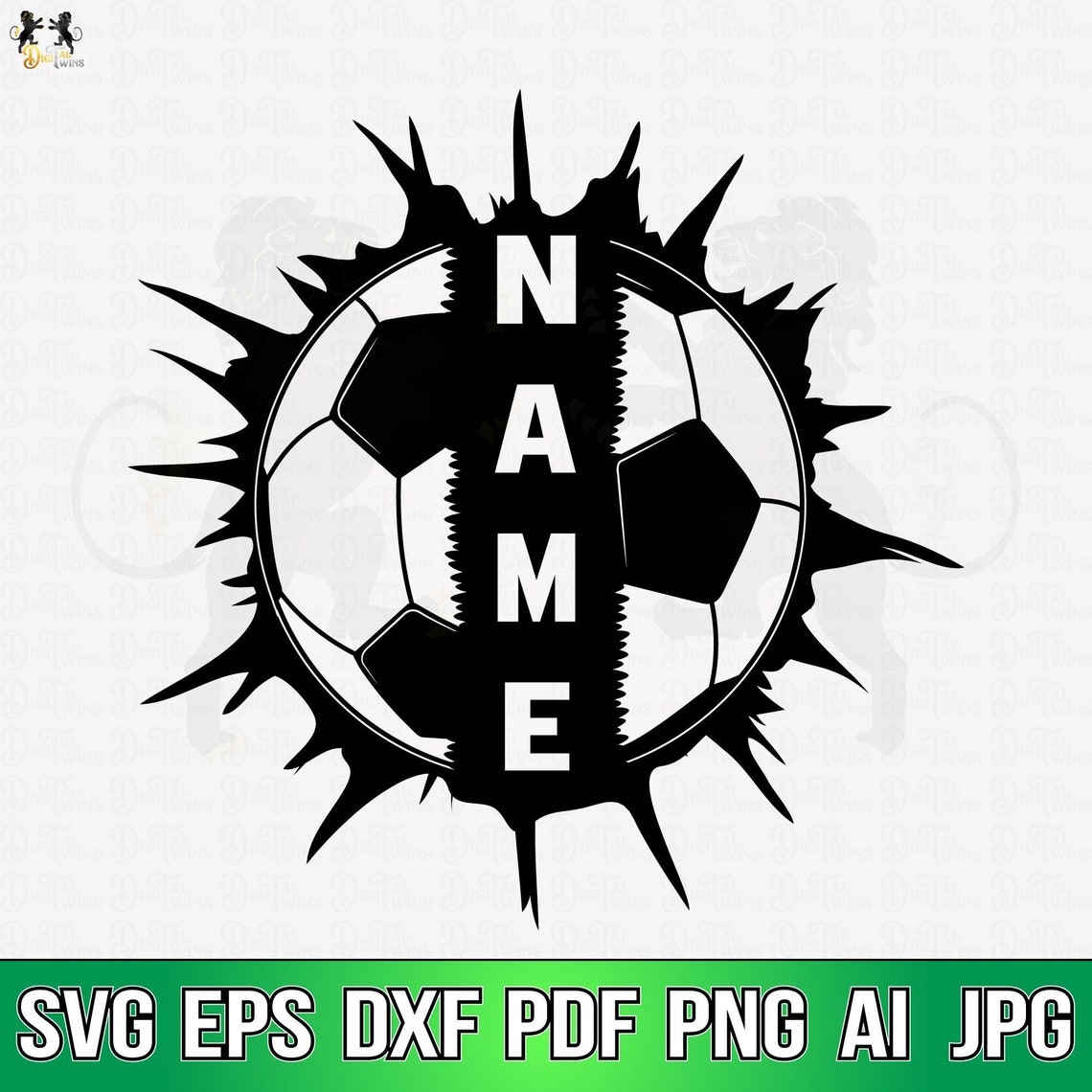 Soccer Svg Soccer Name Frame Svg Soccer Ball Svg Soccer - Etsy
