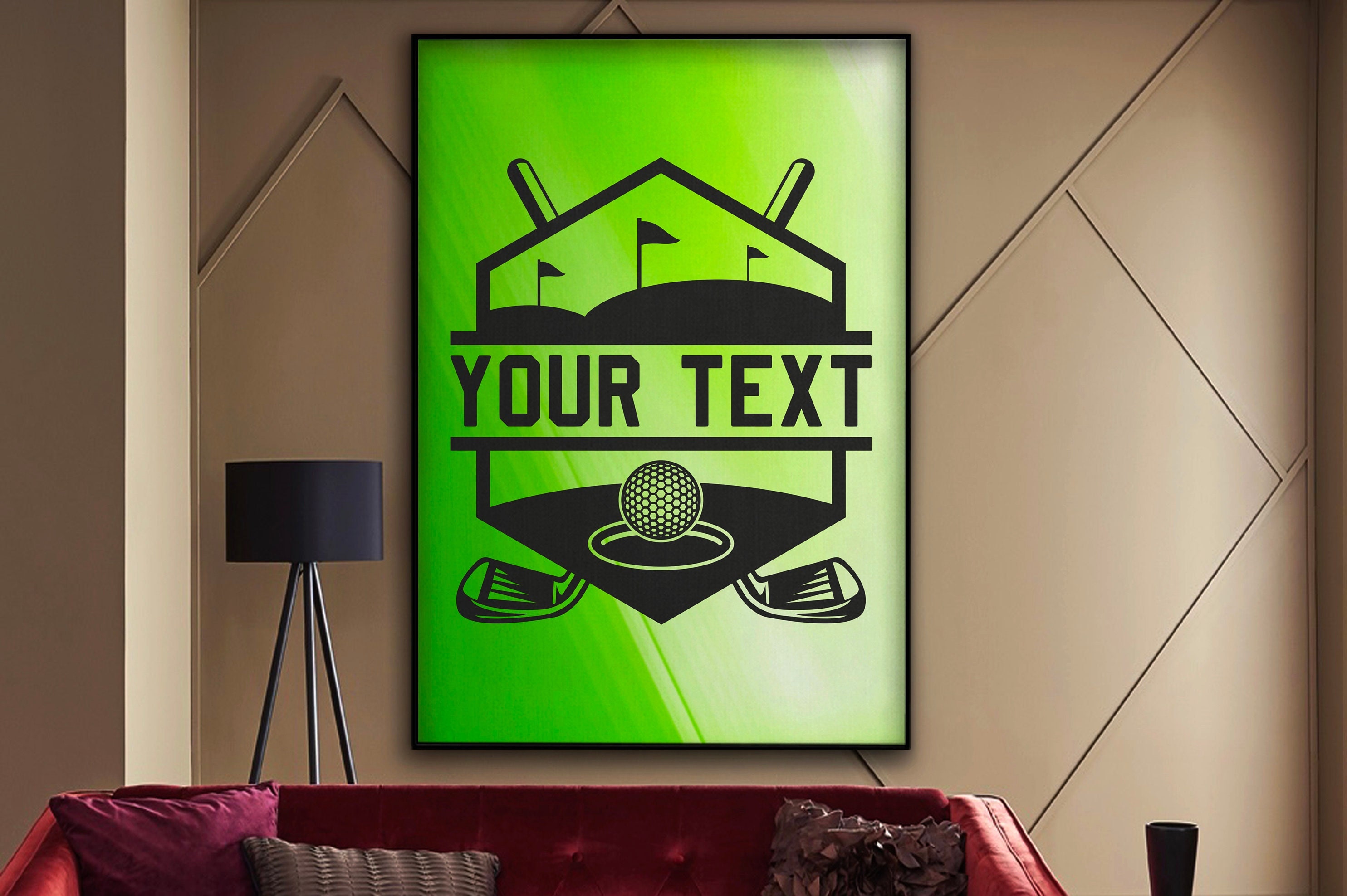 Golf Svg Golf Name Frame Svg Golf Ball Svg Golf Clipart - Etsy