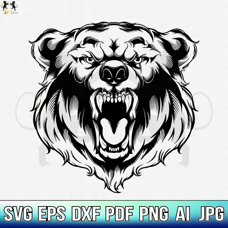 Bear Face Svg, Bear Svg, Bear Clipart, Bear Vector, Bear Cricut ...