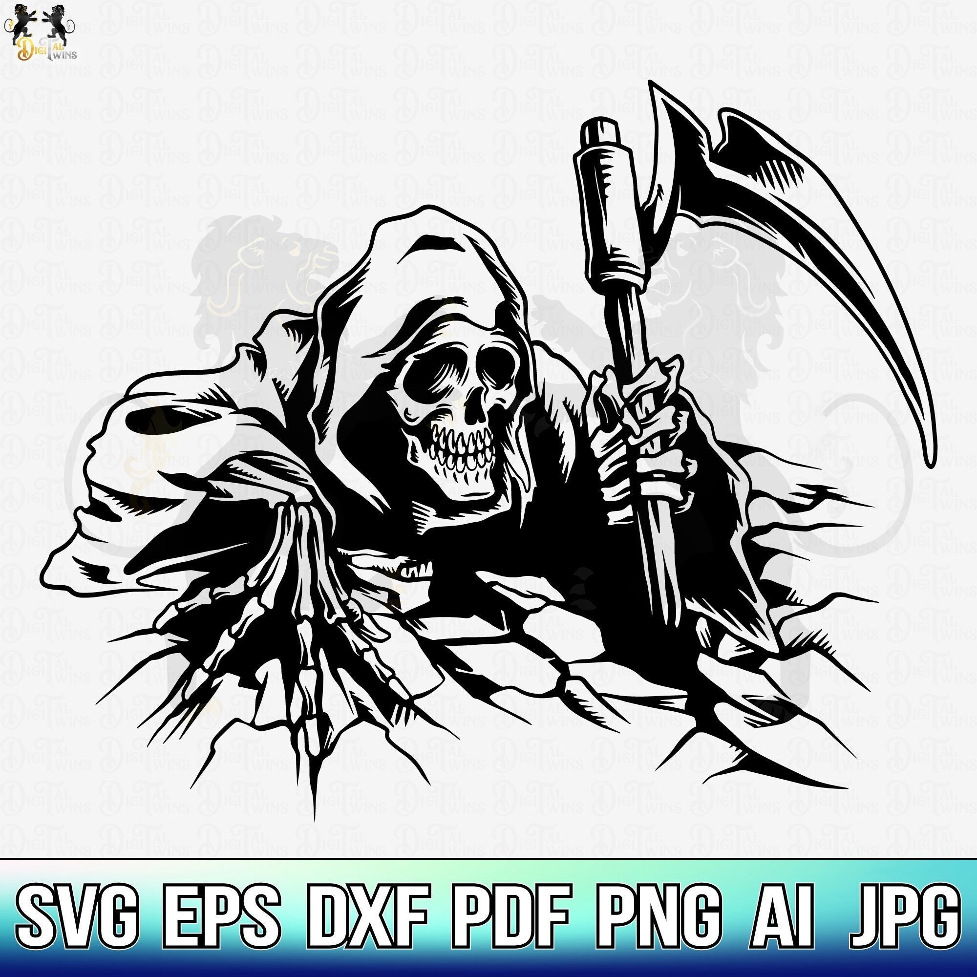 Skull in the Wall SVG, Skull Ripper SVG, Skull SVG, Skull Clipart ...