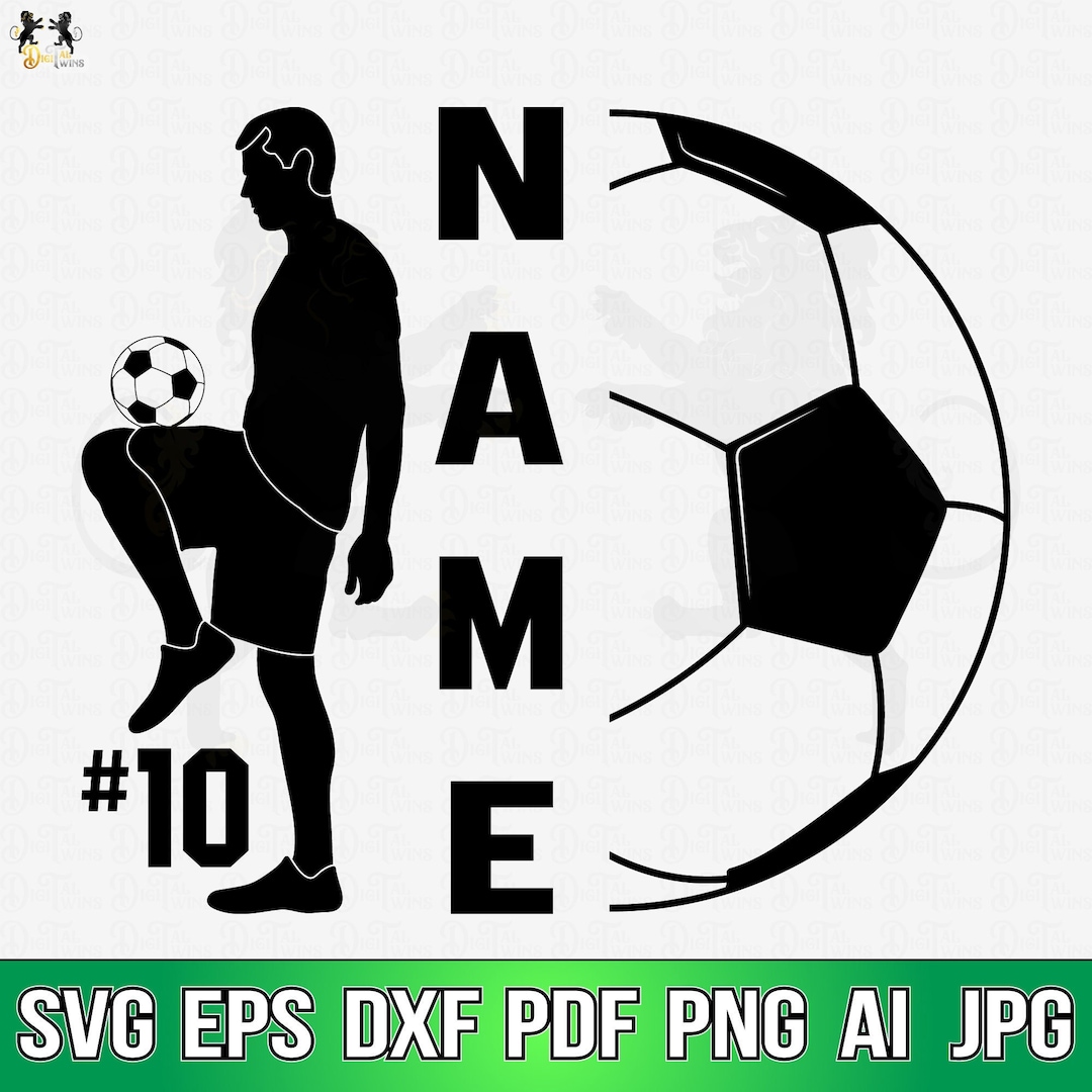 Soccer Svg, Soccer Player Svg, Soccer Monogram Svg, Soccer Clipart ...