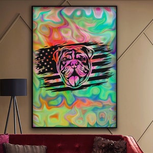 Bulldog With Flag Svg, American Bulldog Svg, Bulldog Clipart, Bulldog ...