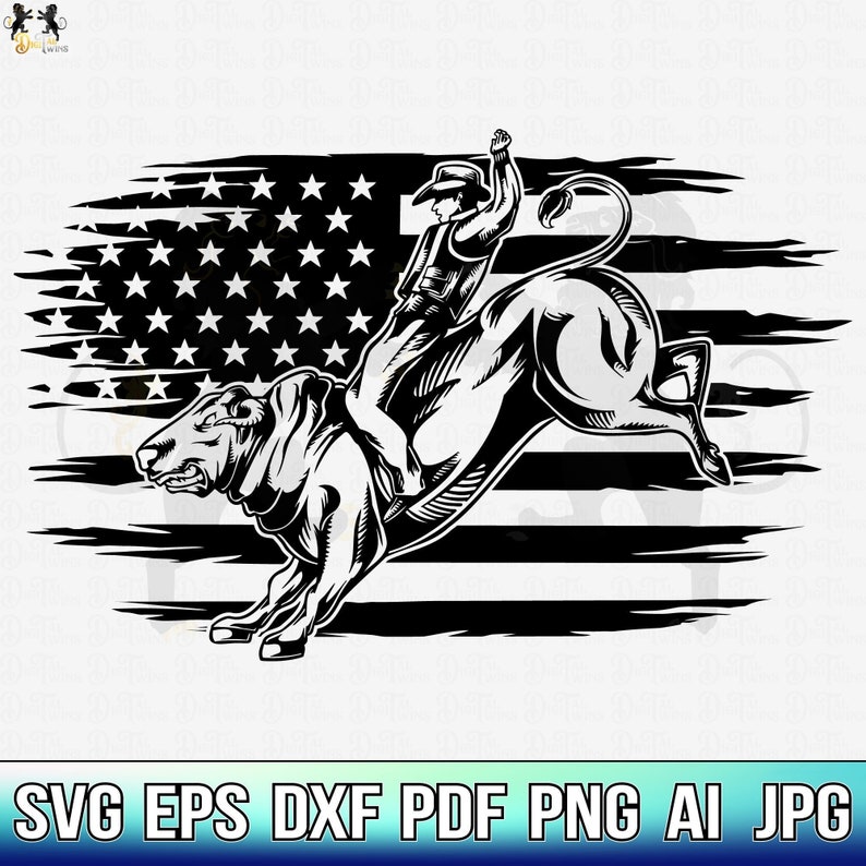 US Bull Rider Svg Rodeo Svg Bull Svg Cowboy Svg Bull - Etsy