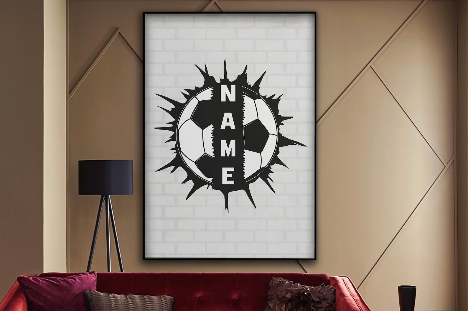 Soccer Svg Soccer Name Frame Svg Soccer Ball Svg Soccer - Etsy