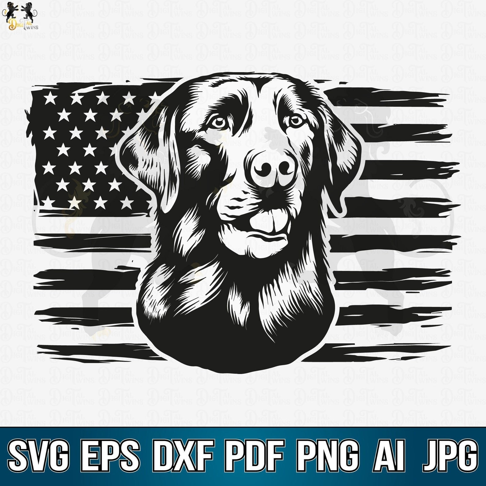 Labrador With Flag Svg Labrador Retriever Svg Labrador - Etsy