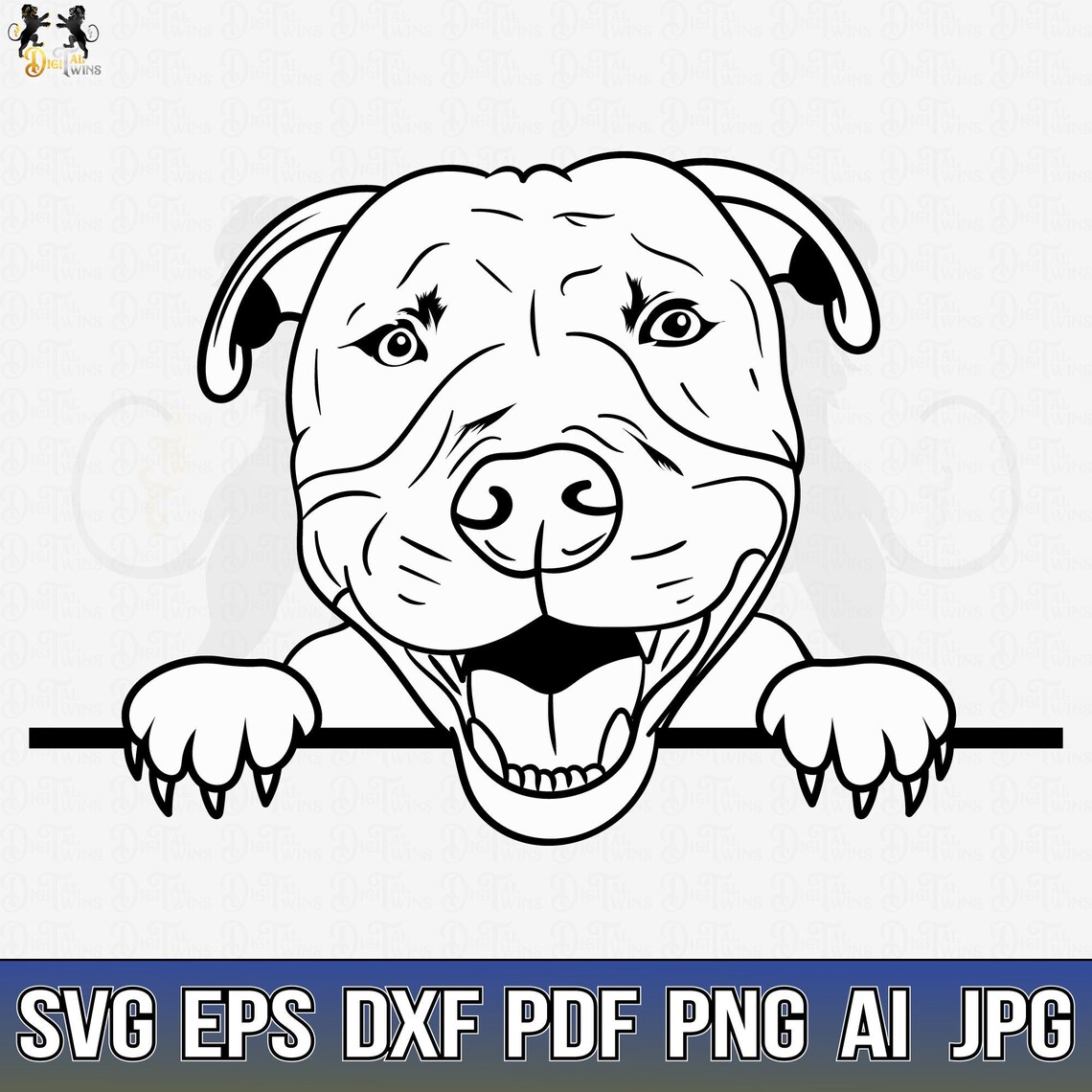 Pitbull Svg American Pit Bull Svg Pitbull Clipart Pitbull - Etsy