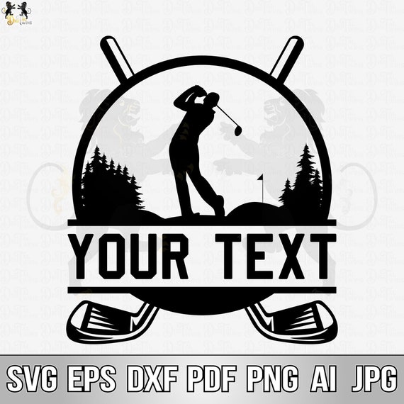 Golf Svg Golf Name Frame Svg Golf Ball Svg Golf Clipart - Etsy